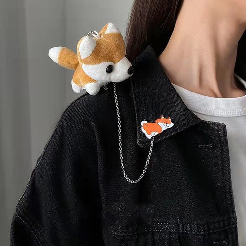 Husky Plush Doll Brooch Cartoon Animal Brooches Badge Lapel Pin Cute ...