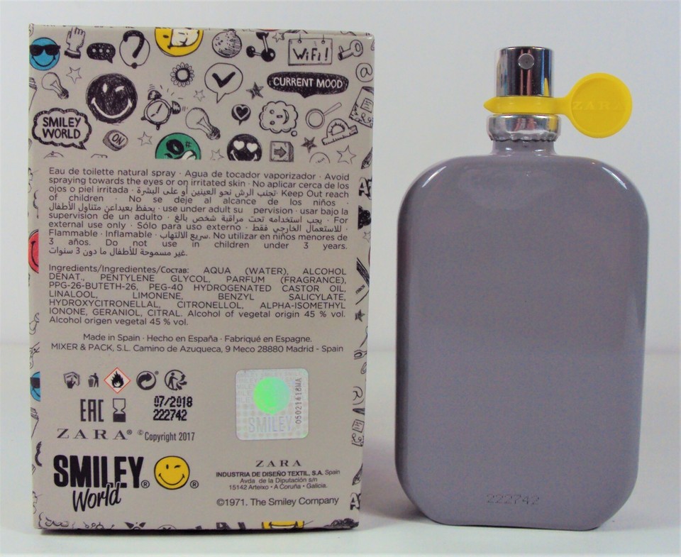 ZARA Smiley World 1.7 oz / 50 ml Eau de Toilette Spray NEW with BOX | eBay