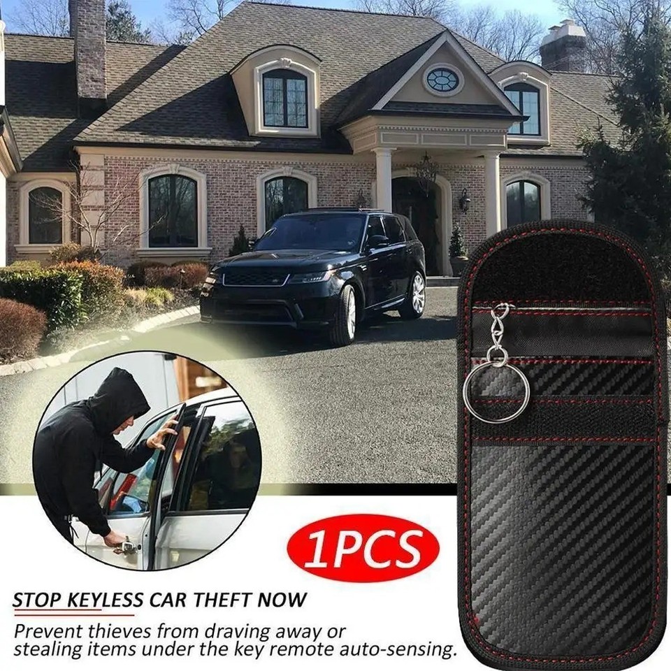 Car Key Signal Blocker Case Faraday Cage Pouch Keyless RFID Blocking ...