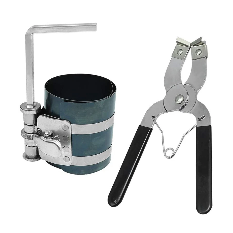 Piston Ring Compressor Professional Piston Install Tool with Wrench ...