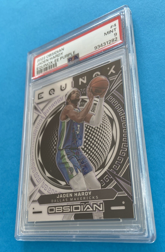 2022 Obsidian Equinox-Electric Etch Purple #4 Jaden Hardy PSA 9 Serial ...
