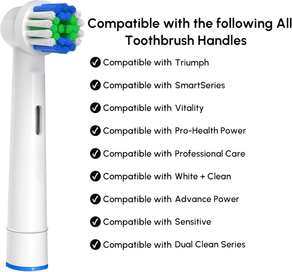 Toothbrush Heads ORAL B Compatible Electric Replacement Braun Brush ...
