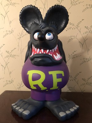 26” purple black RAT FINK Action Figure Big "Daddy" Ed Roth Bank | eBay