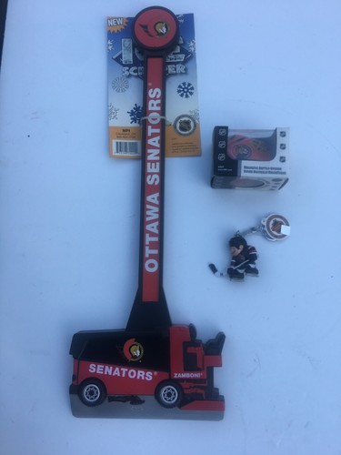 Ottawa Senators Zamboni Ice Scraper & Lil' Brat Key Chain & Bottle ...