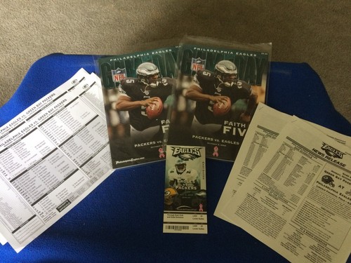 1 Philadelphia Eagles Ticket 10/2/2006 - 2 Programs Game Stat Card News ...