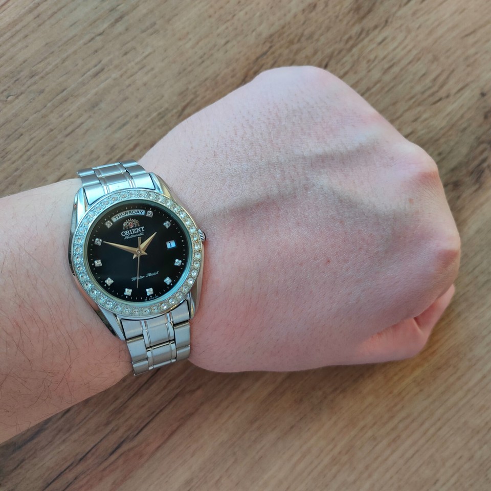 Ultra rare Orient President day date Mechanical classic black Automatic ...