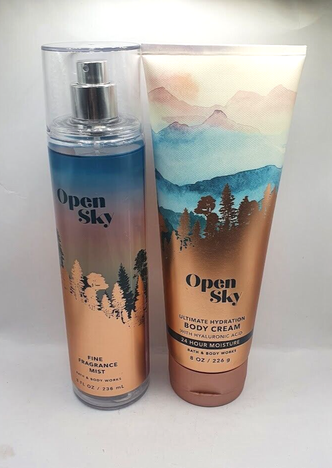BATH AND BODY WORKS OPEN SKY BODY MIST & CREAM (SET OF 2) | eBay