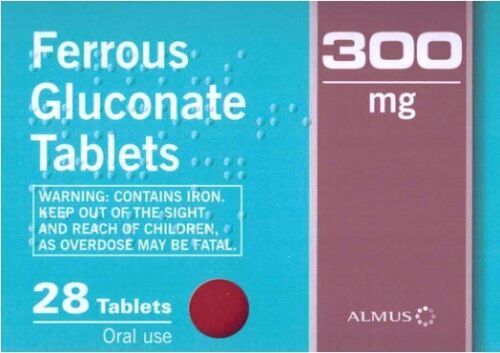 Ferrous (Iron) Gluconate 300mg - 28 tablets - Brands May Vary | eBay UK