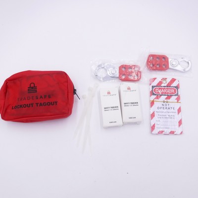 TradeSafe Personal Lockout Tagout Kit 2 Padlocks, 2 Hasps, 8 Tags In ...