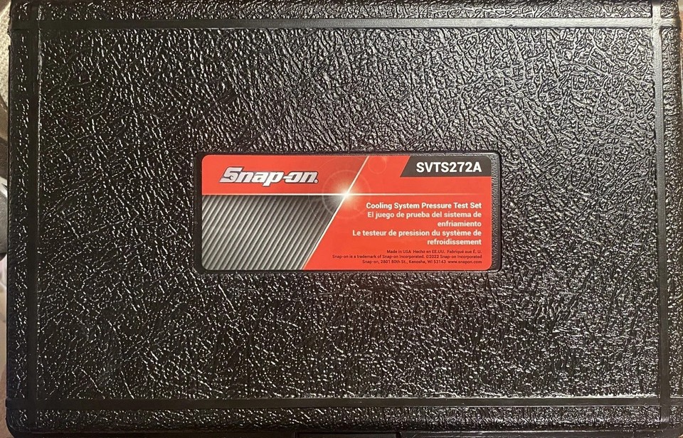 SNAP ON SVTS272A Cooling System Pressure Tester Kit USA TOOLS NEW FREE ...
