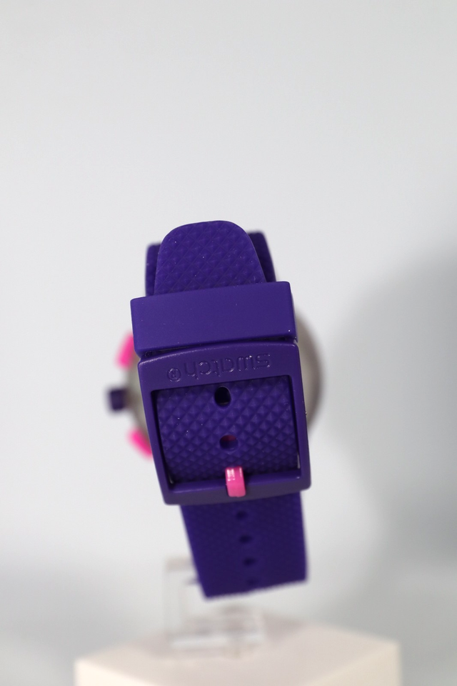 NEW RARE SWATCH SWISS MADE PURP-LOl CHRONOGRAPH WATCH, SUSK400 NEW 42MM ...