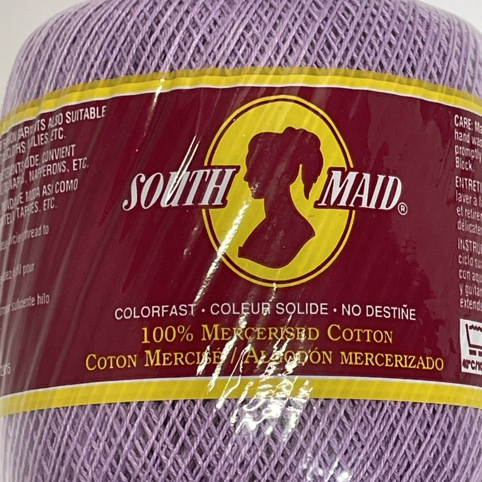 South Maid Crochet Thread Cotton Size 10 Color 495 WOOD VIOLET 350 ...