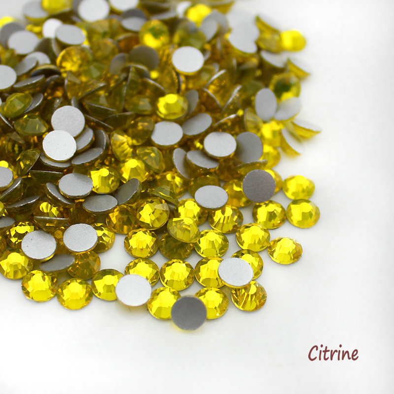 288pcs 6.5mm SS30 Non Hotfix Rhinestones Flatback Glitter Crystal Glass ...