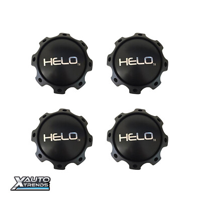 4 x Helo Wheel Center Cap 8 LUG 65mm Height - Satin Black 1079L170HE1SB ...