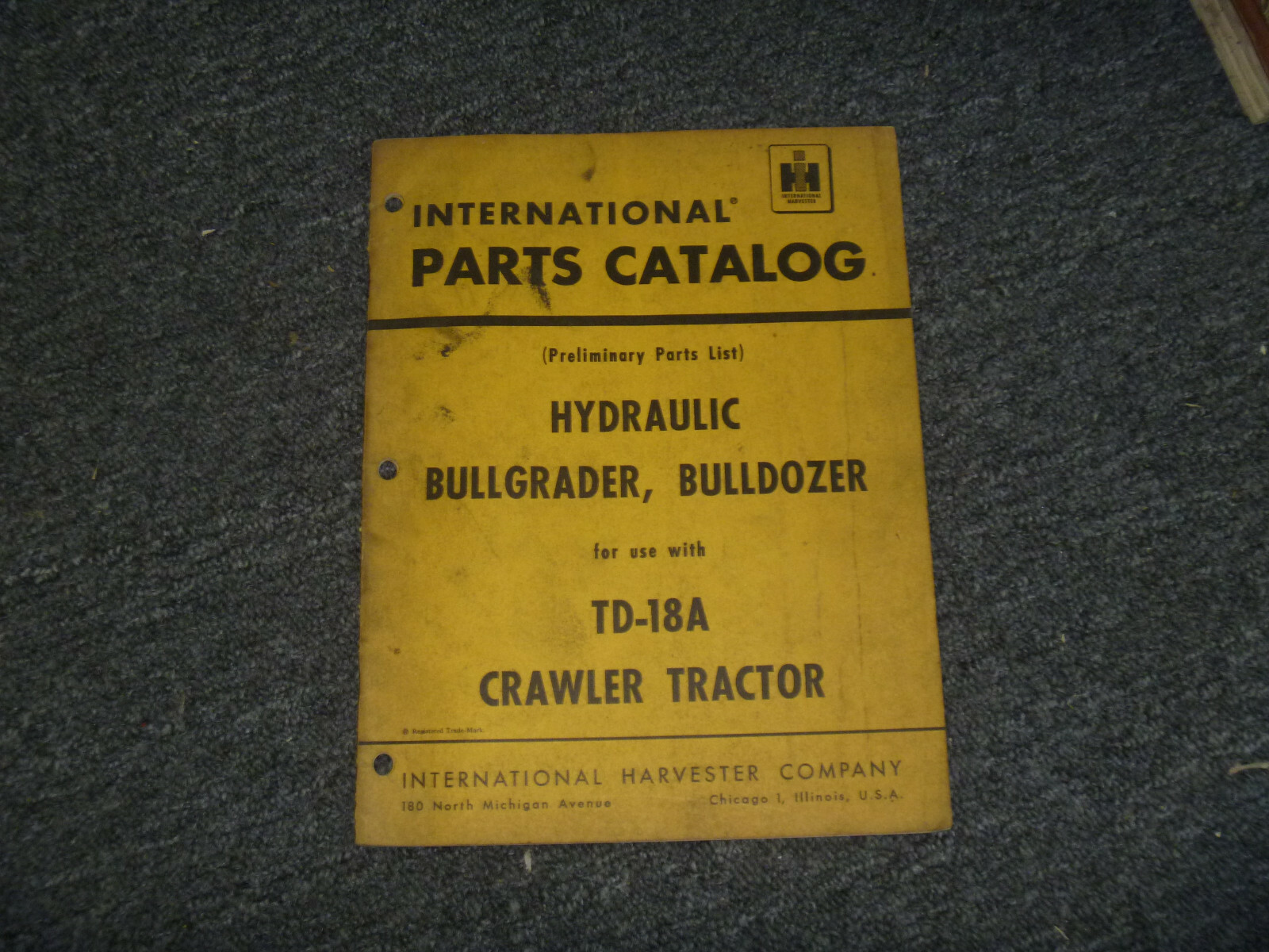 International Bullgrader Dozer For TD-18A Crawler Tractor Parts Catalog ...