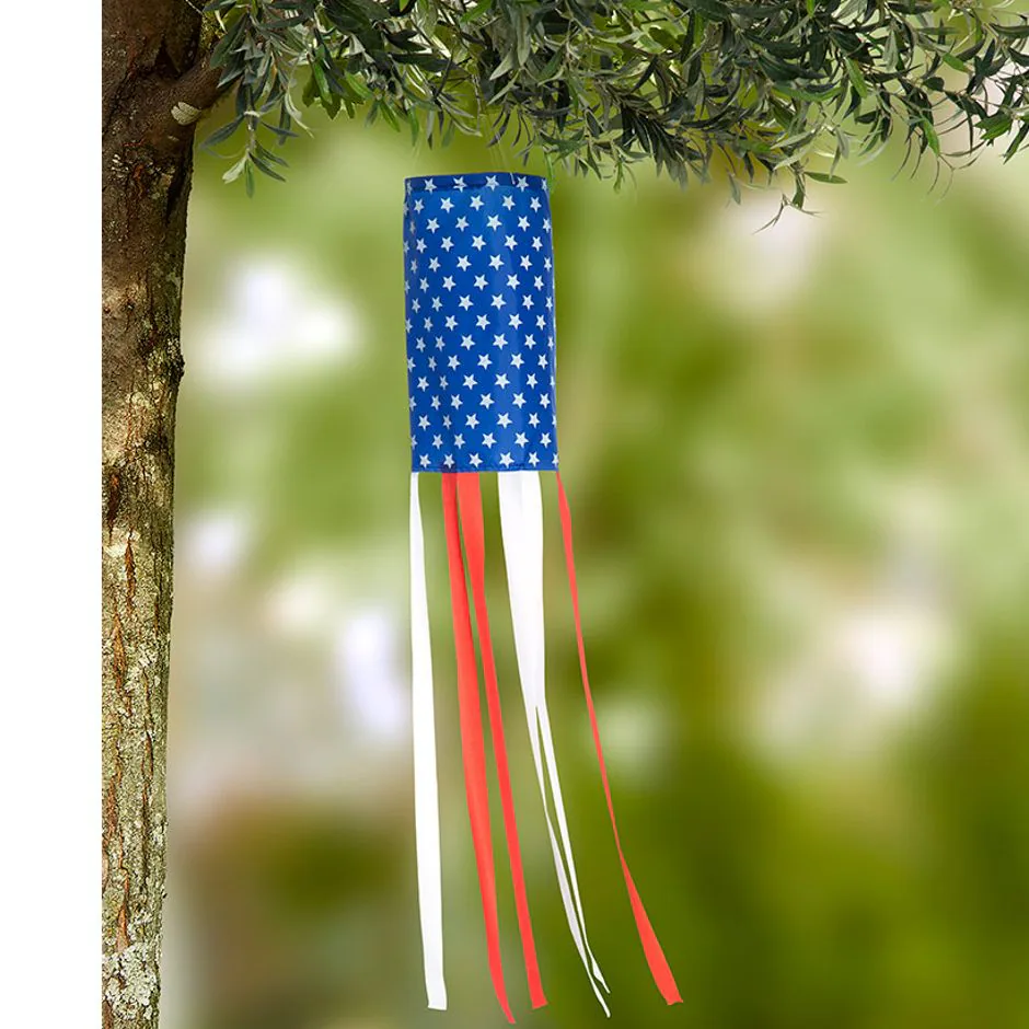 American Flag Windsock Streamer 4th of July Patriotic Americana Garden ...