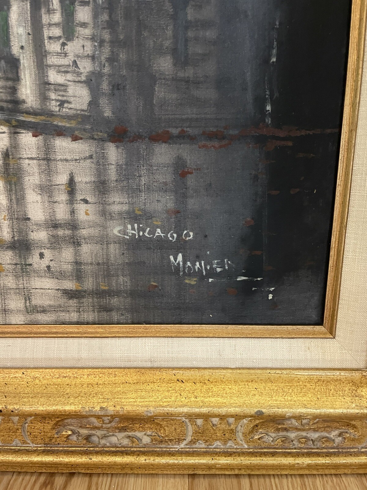 Lawrence Monier Chicago Water Tower With Carriage Oil Painting On ...
