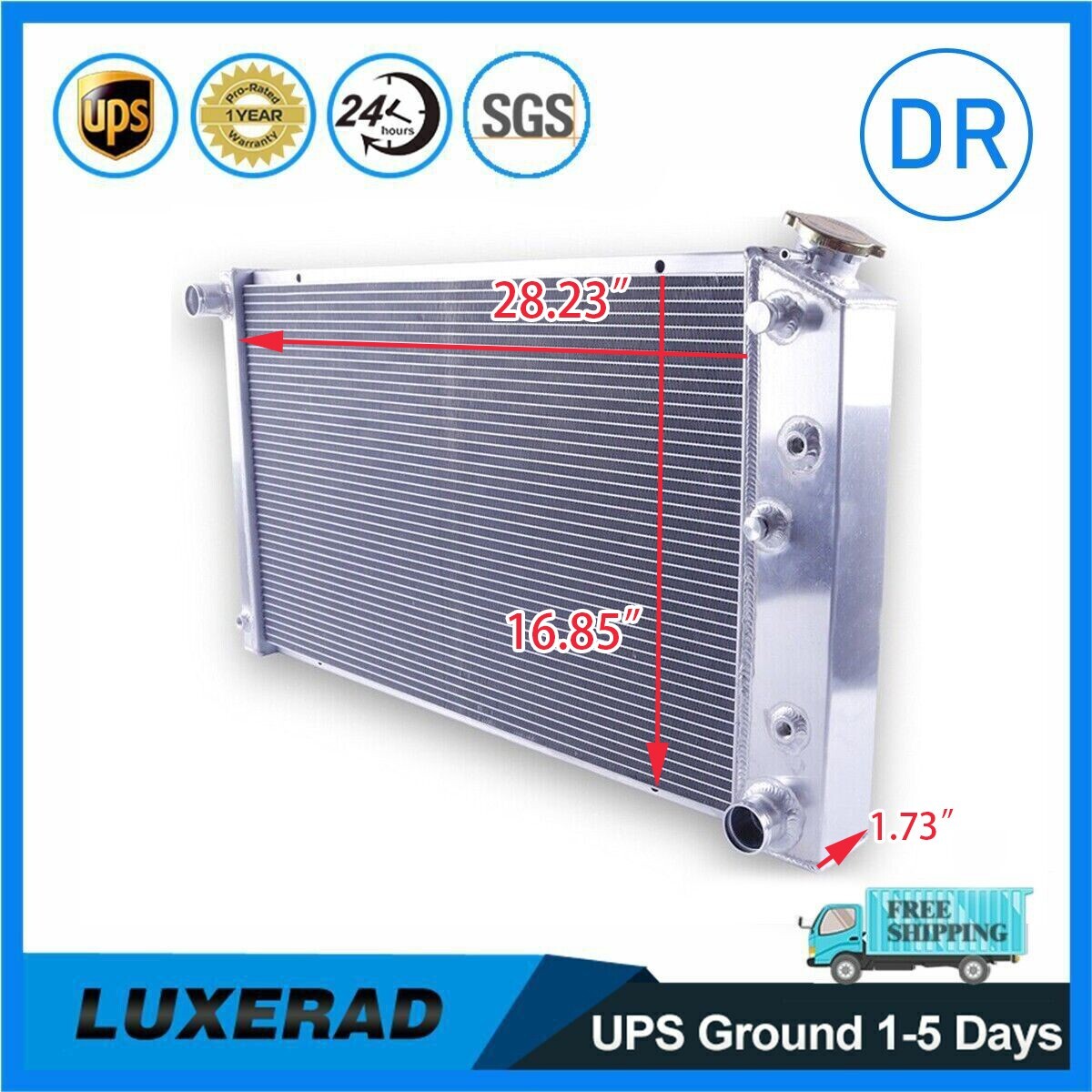 3 Row Aluminum Radiator For 1973-1986 Chevy/GMC C/K C10 C20 C30 4.1 4.8 ...