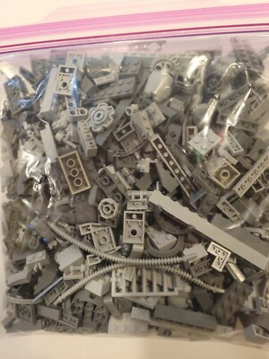 LEGO BULK LOT 1 pound 10 oz gray Sorted Mix Building Blocks, flats ...