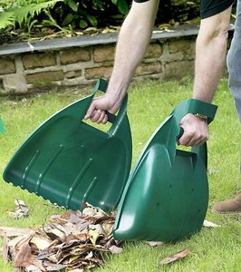 Leaf Grabber Pair Hand Held Collector Grabs Gather Leaves Garden ...