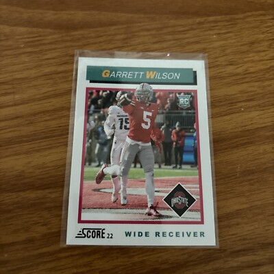 2022 Panini Score Football Garrett Wilson Rookie Card RC #TB8 New York ...