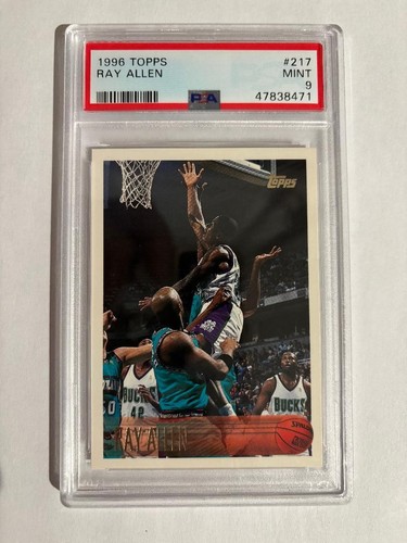 1996 TOPPS # 217 RAY ALLEN ROOKIE CARD P.S.A 9 ( HALL OF FAMER ) | eBay