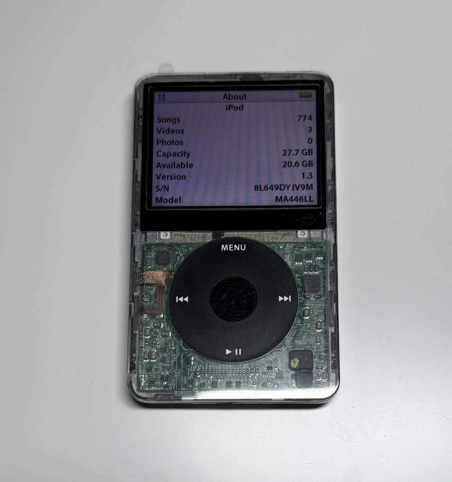 Apple iPod Classic 5th Gen Black, 30GB Model - MA446LL Wolfson Audio ...
