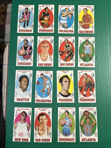 1969-70 Topps Tall Boy Basketball LOT of 16 EXMT+ Nice Clean Fronts And ...