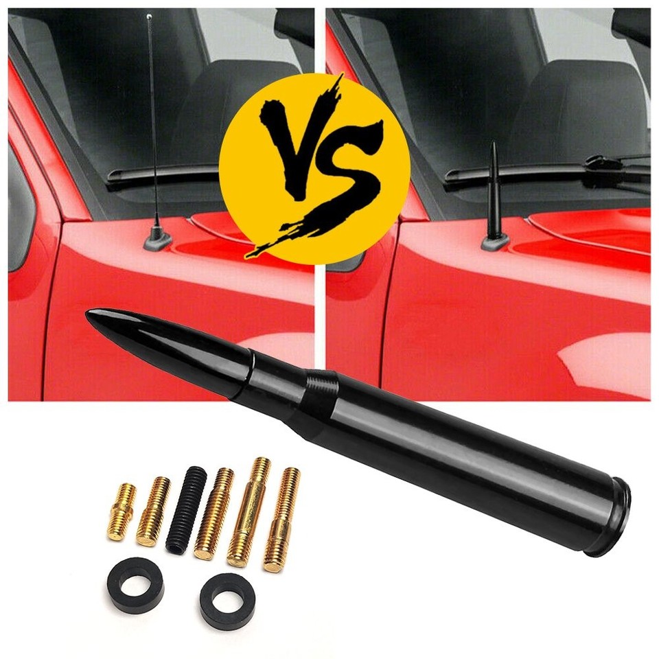 1/2set UK Car Style Bullet Aerial Mast Antenna Roof AM/FM Radio Signal ...