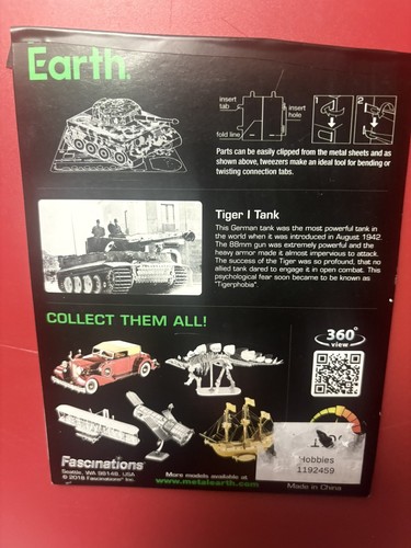 Metal Earth Tiger I Tank Model Kit MMS203 | eBay