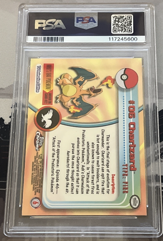 2000 Topps Chrome #6 Charizard Pokémon TV PSA 8 Near Mint - Mint (NM-MT ...