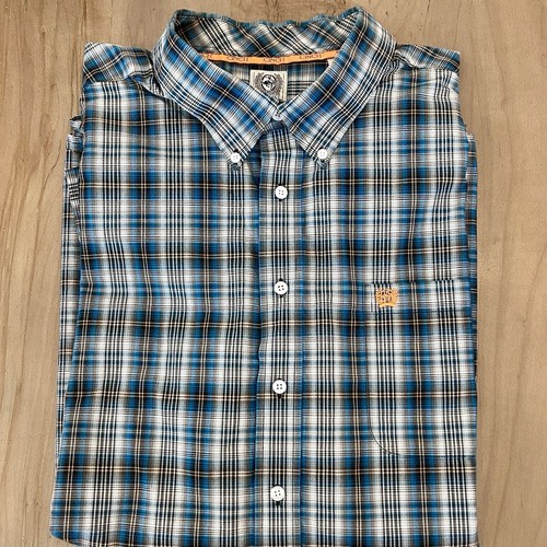 Cinch Mens XXL Short Sleeve Plaid Button Down Shirt Western Rodeo ...