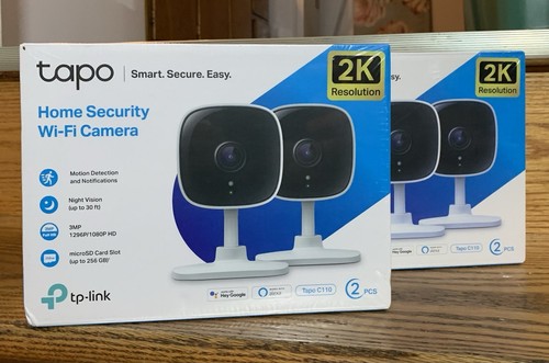 Lot 4 TP-Link Tapo C110P2 2K Home Security WIFI Camera 2-Packs (2) Baby ...