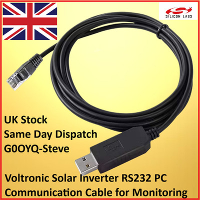 Voltronic Solar Inverter RS232 Serial PC USB Cable Communication ...