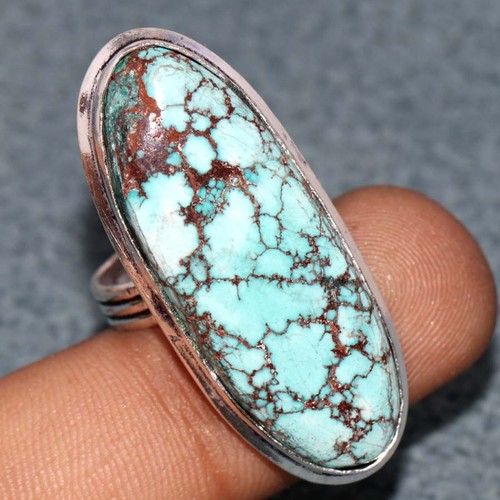 New Lander Turquoise 925 Silver Plated Ring US 7 Craft Jewelry Fashion ...