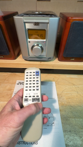 JVC AM/FM Radio Clock Compact Component Audio System FS-2000GD w ...