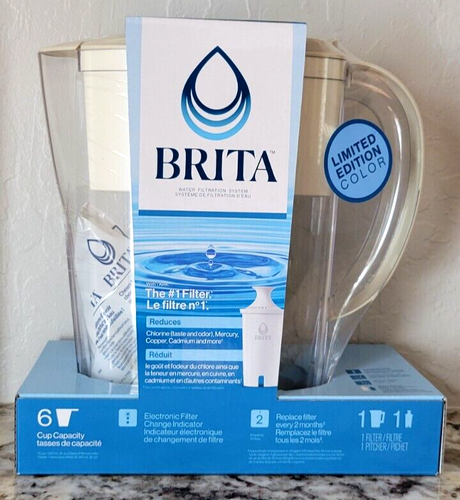 Brita 6 Cup Water Filtration System Pitcher with Filter Limited Edition ...