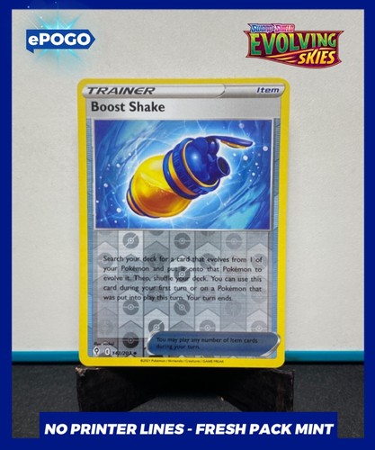 Boost Shake 142/203 Reverse Holo Pokemon TCG: Evolving Skies MINT SHIPS ...