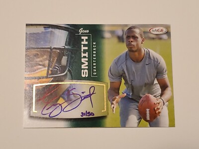 Geno Smith 2013 Sage Rookie Autograph card #’d 31/50 Jets Seahawks | eBay