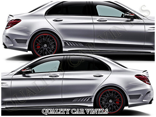 Mercedes C63 C43 AMG racing stripes saloon graphic decals stickers ...
