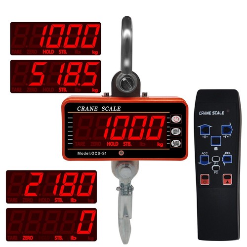 1000KG Digital Hanging Scale OCS-S1 Weighing Industrial Heavy Duty Hook ...