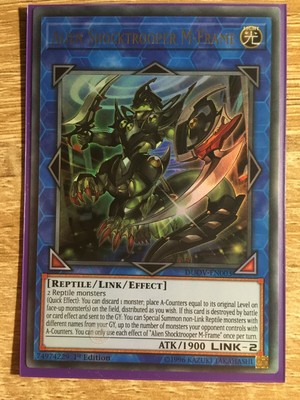 Yugioh | DUOV-EN003 - Alien Shocktrooper M-Frame - Ultra Rare - 1st Ed | eBay
