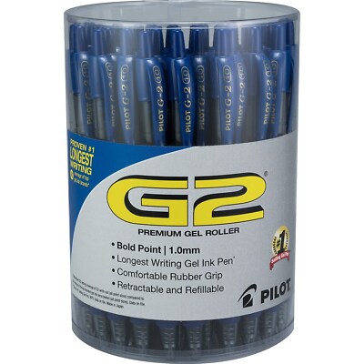 Pilot G2 Retractable Gel Pens Bold Point Blue Ink 36/Pack (84099 ...