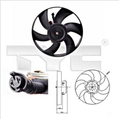 TYC Radiator Fan For VW SEAT Caddy II Pickup Mk Flight Polo Classic ...