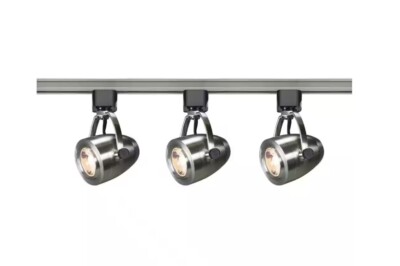 SATCO 4' Brushed Nickel LED Ceiling Mounted Gimbal Head Track Lighting ...