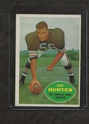1960 Topps Football #67 Art Hunter, Los Angeles Rams, NM! | eBay