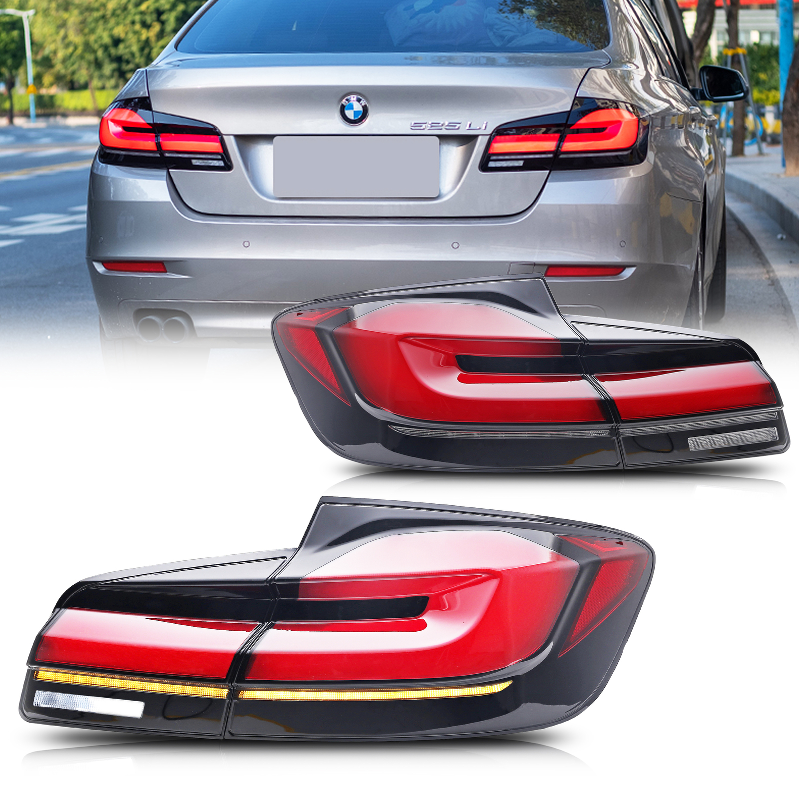 LED G38 Tail Lights For BMW 5 Series F10 F18 2011-2017 Sequential Rear ...