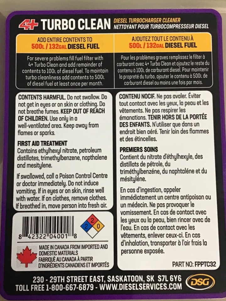 4+ Turbo Clean Diesel Fuel Additive | eBay