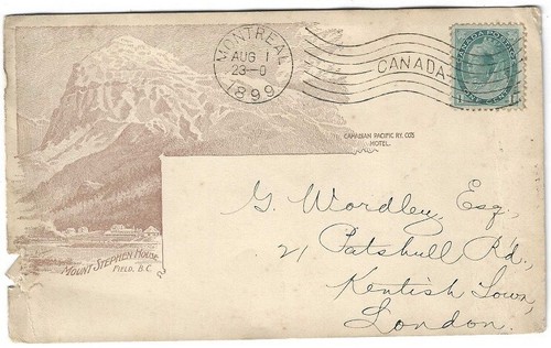 Mount Stephen House, Field, B.C. 1899 Canadian Pacific Railway on ...