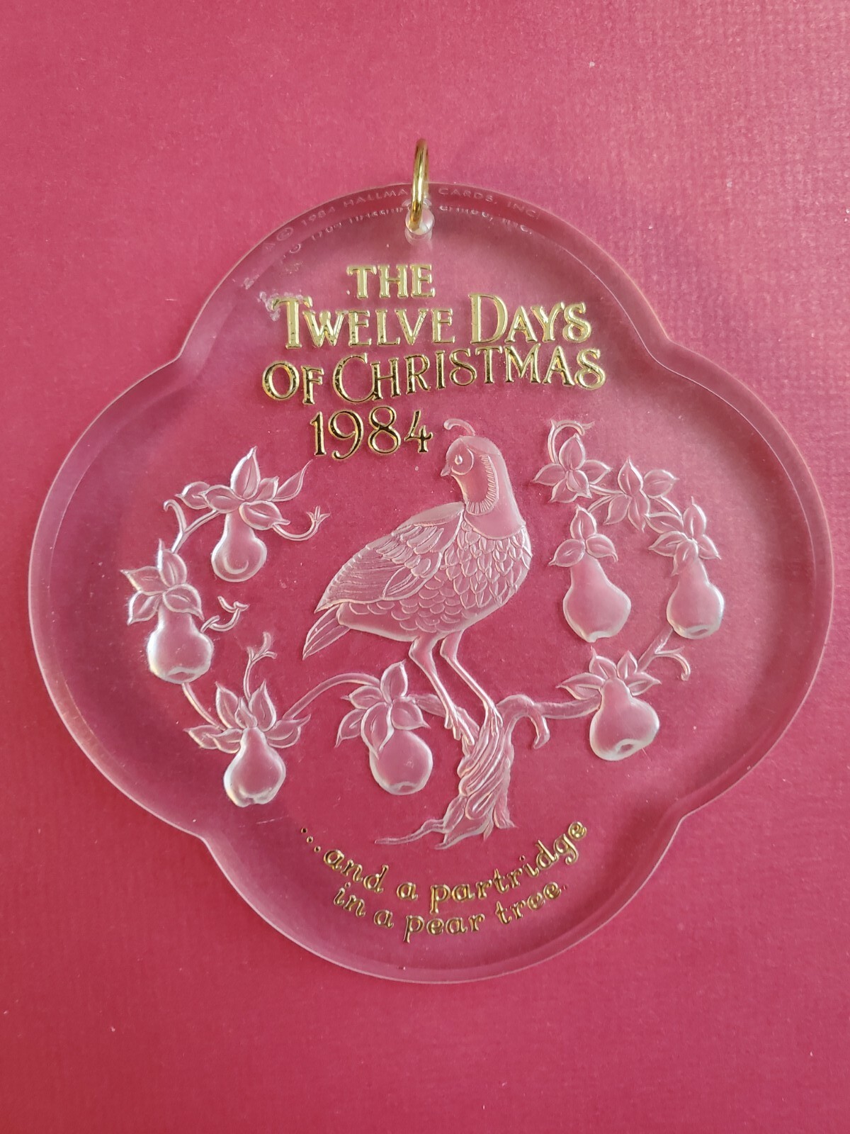 1984 Hallmark Partridge In A Pear Tree 1st The Twelve Days Of Christmas 1984-hallmark-partridge-in-a-pear-tree-1st-the-twelve-days-of-christmas